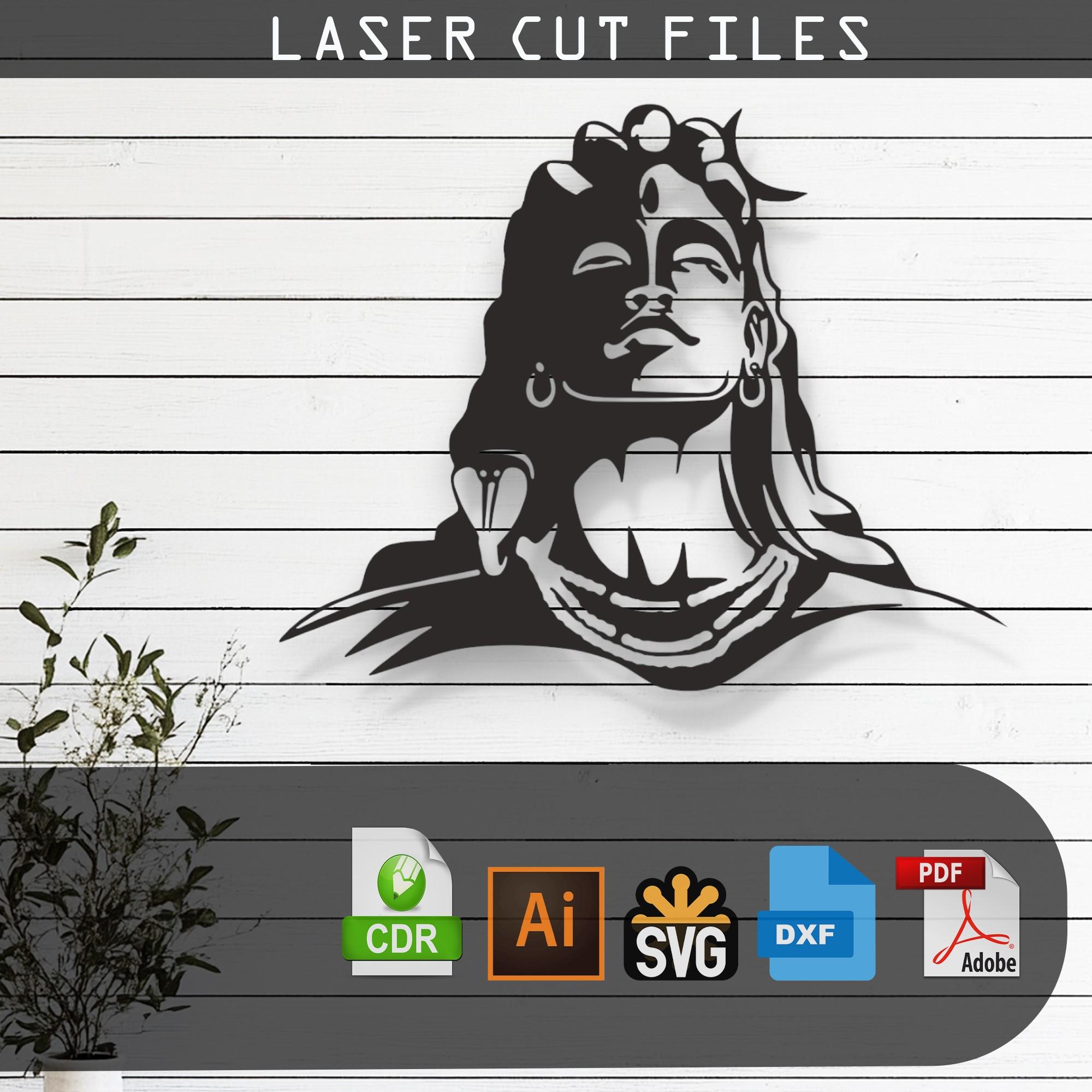 Lord Shiva Laser Cut Vector Files - SVG, DXF, Glowforge, Cricut, CNC ...