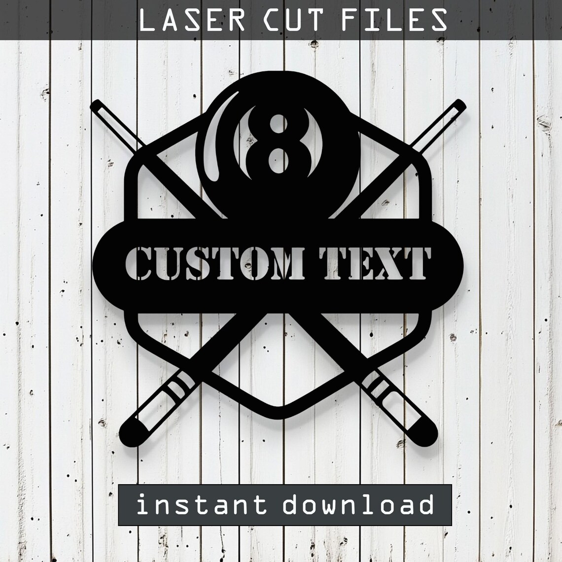 Customizable Billiards Laser Cut Vector Design – SVG, DXF, Ai, Pdf ...