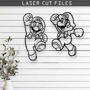 Decorative Super Mario Laser Cut Vector Design– SVG, DXF, Ai, Pdf ...