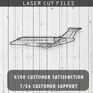 Praetor 600 Airplane Silhouette Laser Cut Vector Design – SVG, DXF ...
