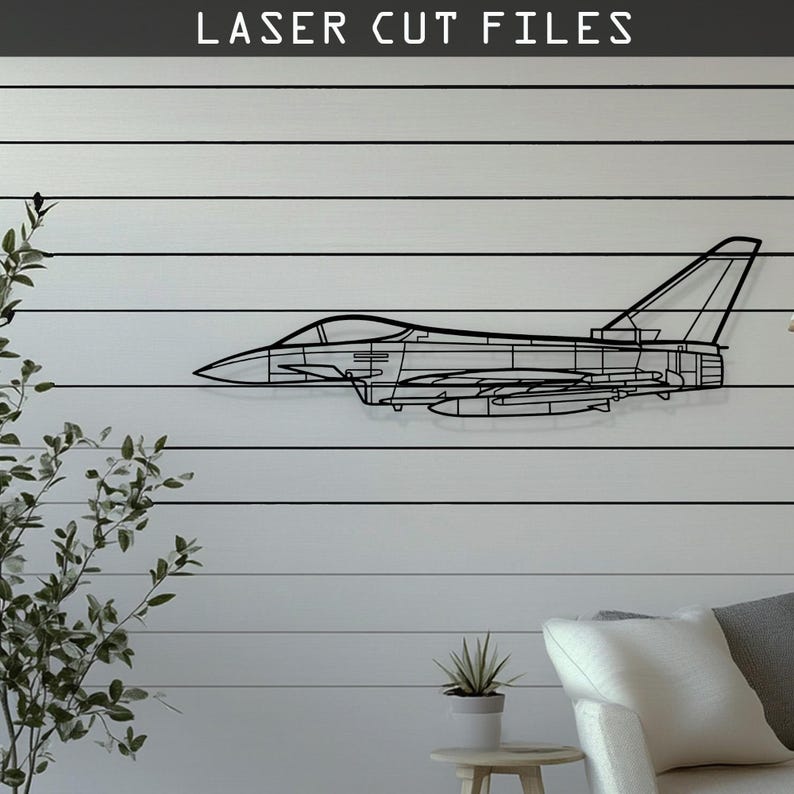 Eurofighter Typhoon Airplane Silhouette Laser Cut Vector Design – SVG ...