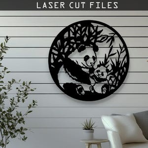Decorative Panda Laser Cut Vector Design - SVG DXF Ai Pdf Files for ...
