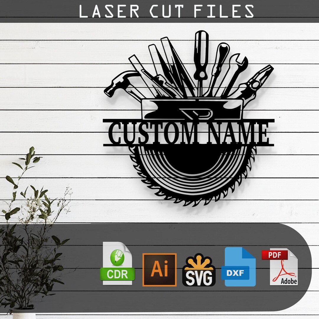 Custom Repair Kit Workshop SVG DXF Laser Cut File for CNC Glowforge ...