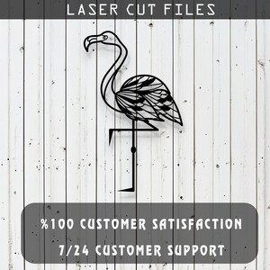 Geometric Flamingo Laser Cut Vector Design – SVG, DXF, Ai, Pdf Files ...