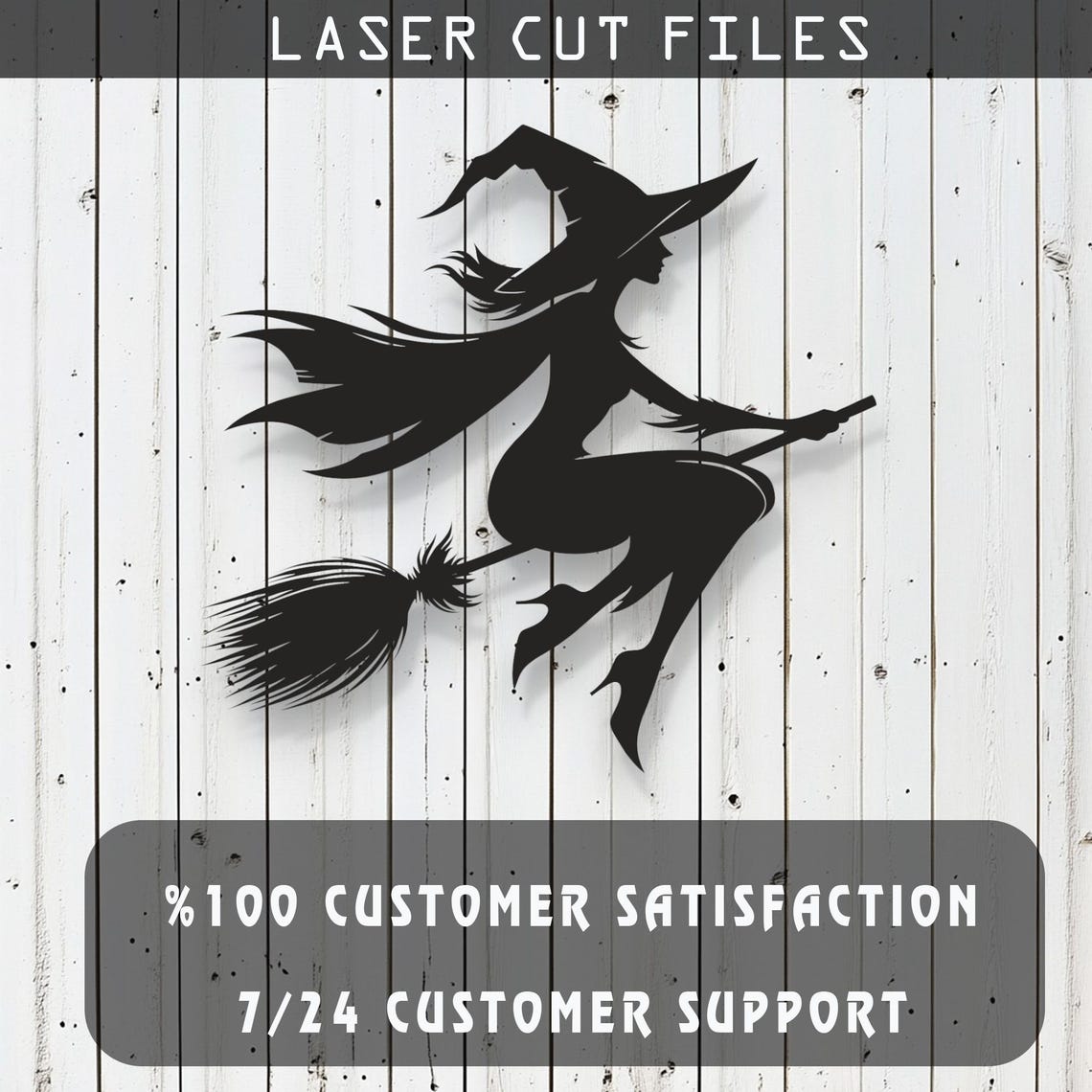 Halloween Witch Laser Cut Vector Design – SVG, DXF, Ai, Pdf Files for ...