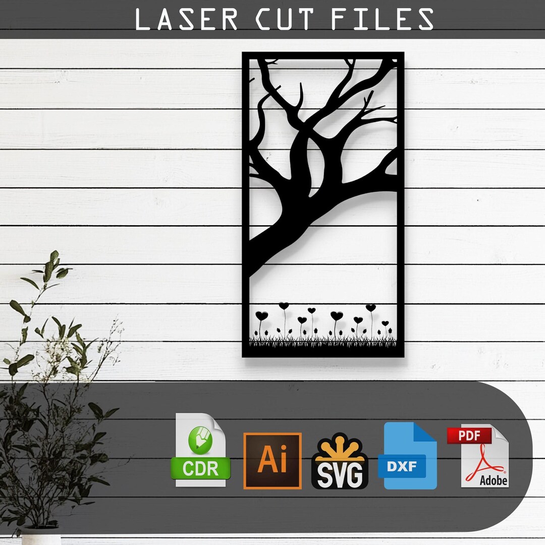 Tree Branch Swing Laser Cut Vector Design – SVG, DXF, Ai, Pdf Files for ...