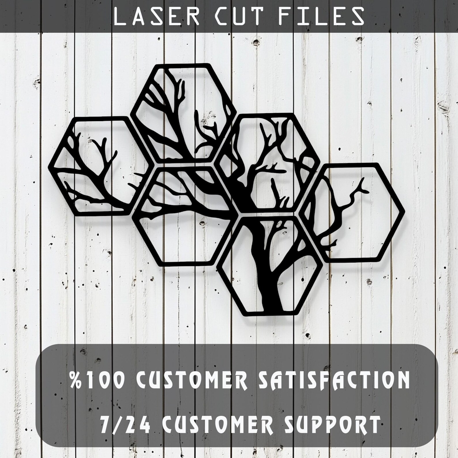 Decorative Tree Branch Laser Cut Vector Design – SVG, DXF, Ai, Pdf ...