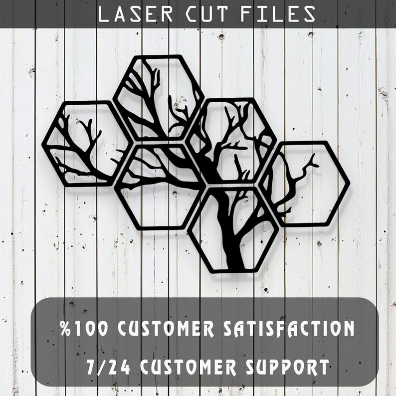 Decorative Tree Branch Laser Cut Vector Design – SVG, DXF, Ai, Pdf ...