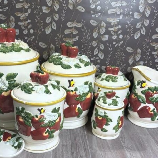 Apple Canisters - Etsy