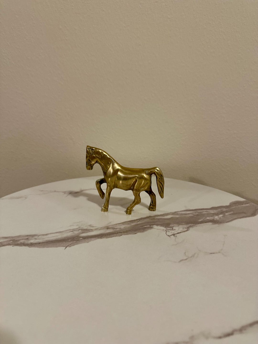 Solid Brass Small Horse Figurine - Etsy