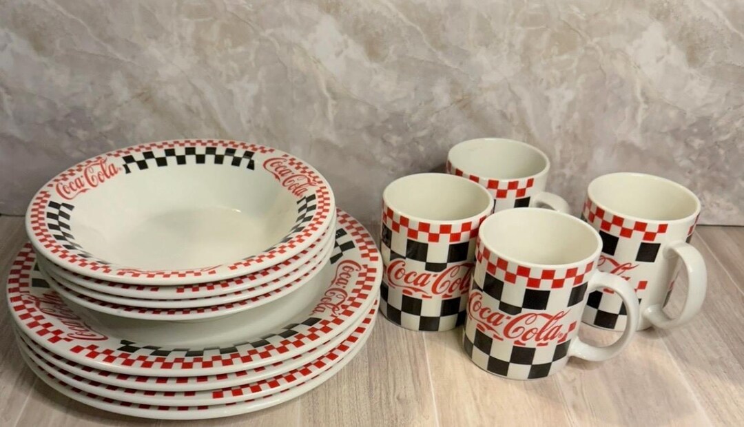 Collectible Coca-cola Dinnerware Set - Etsy