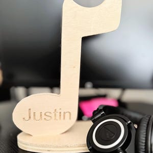 Personalized Music Note Headphone Holder/stand - Etsy