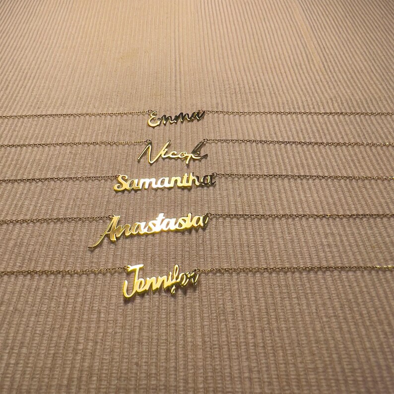 14k Gold Name Necklace - Personalized Jewelry Gift - Etsy