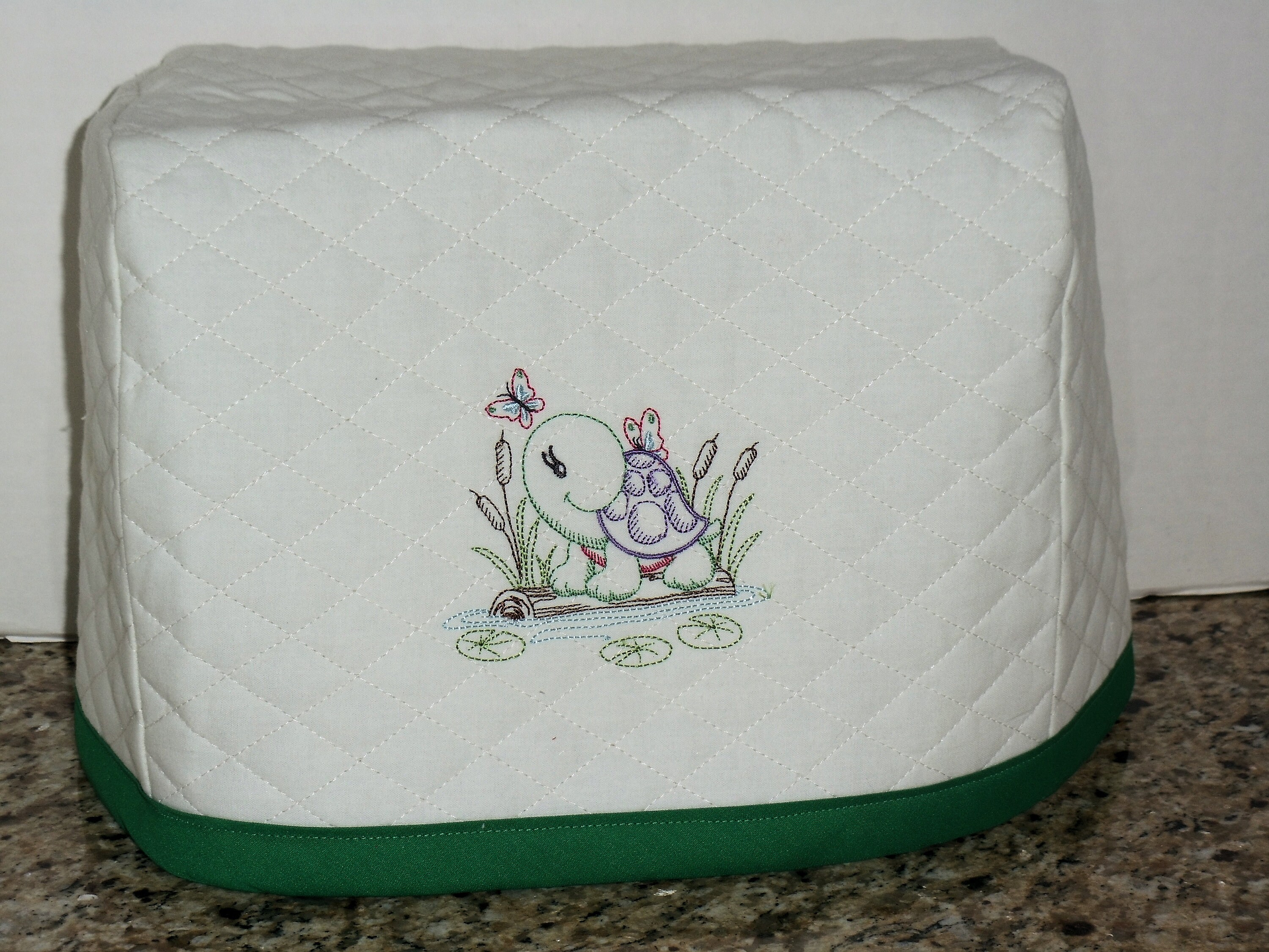 2 Slice Toaster Cover With Cute Turtle-embroirdered - Etsy