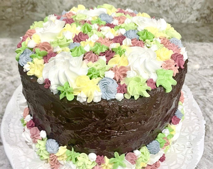 Faux Devils Food Floral Display Cake Kitchen Staging Bakery Decor - Etsy