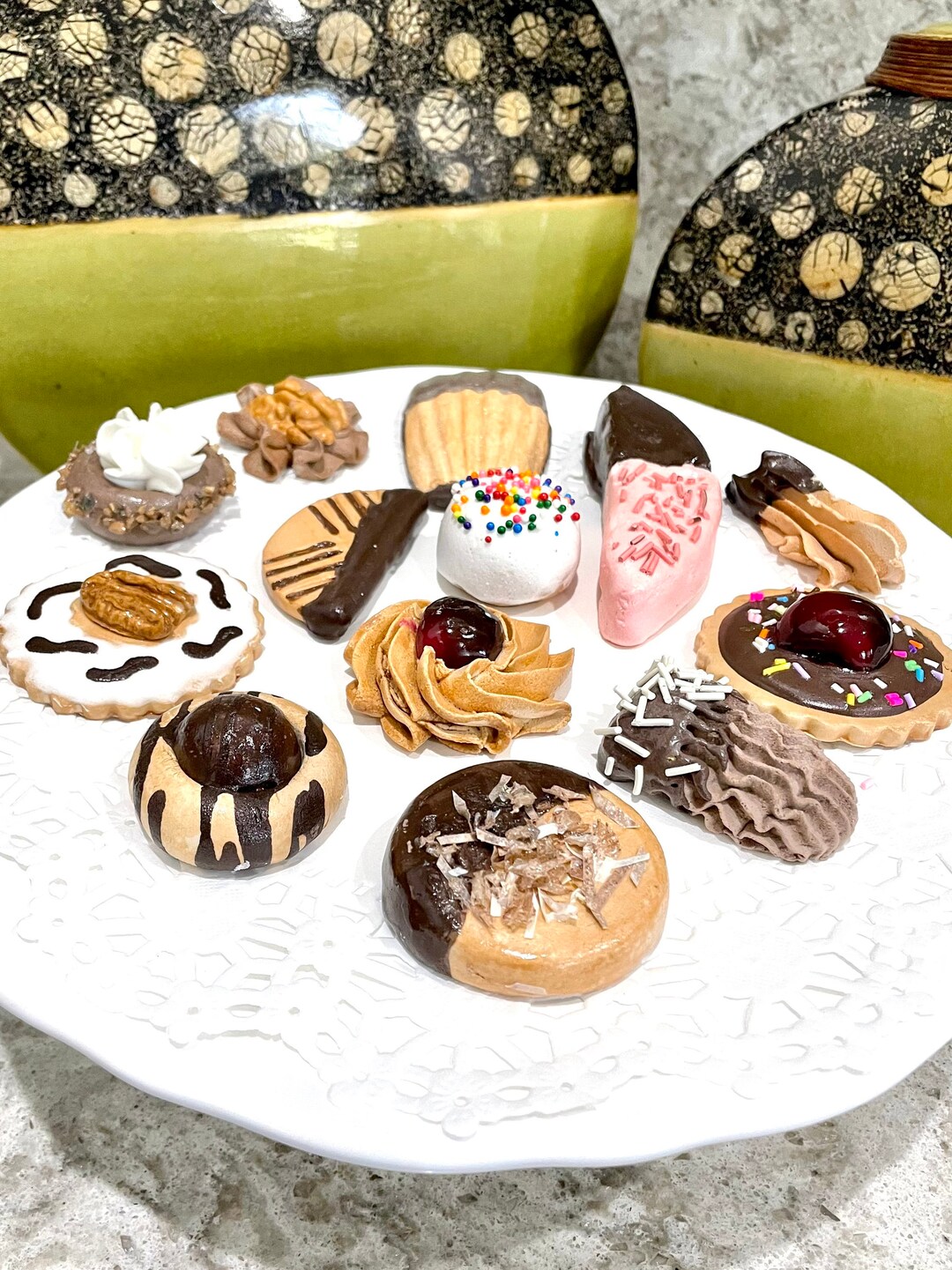 Fake Display Fancy Cookie Assortment Tiered Tray Decor - Etsy