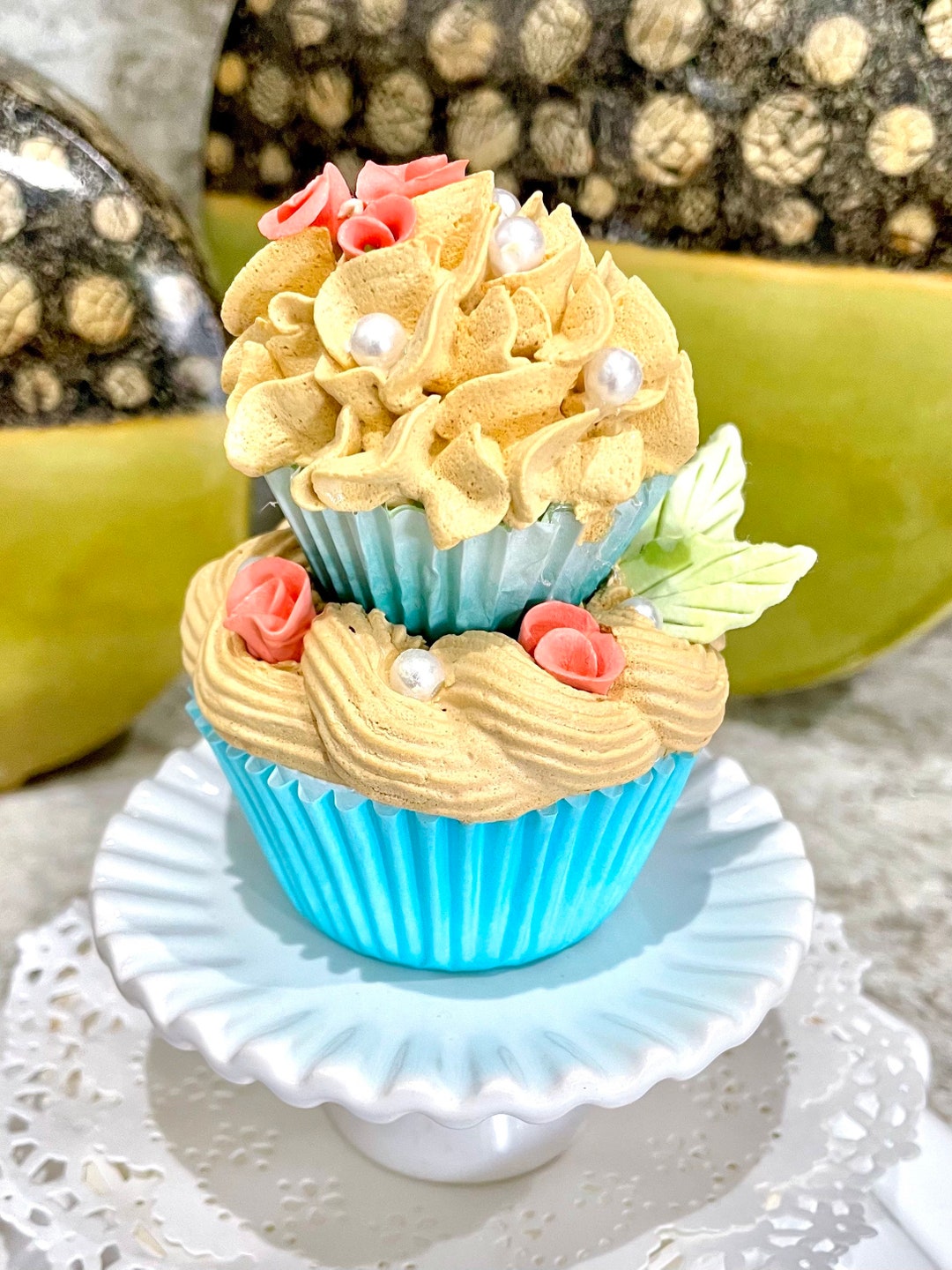 Prop Food Double Decker Cupcake Tiered Tray Decor - Etsy