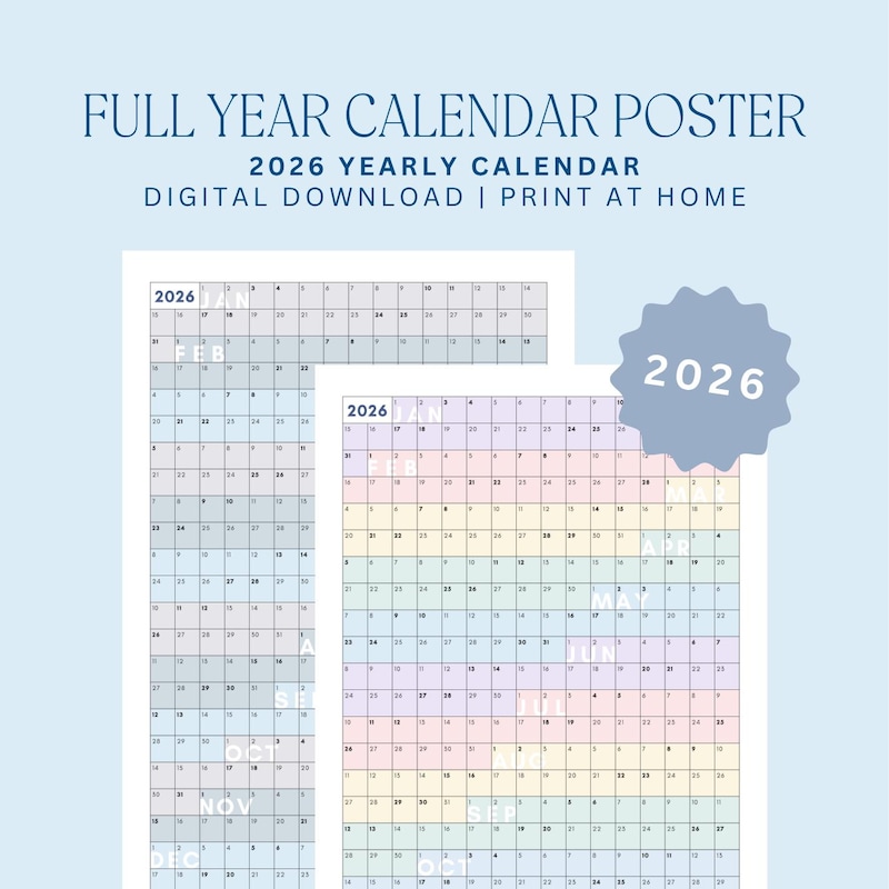 18 Calendar 2026 - Etsy UK