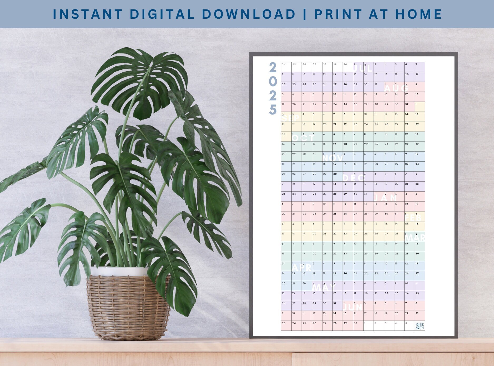 2025 Full Year Calendar 2 Week View Year Planner, Digital Download ...