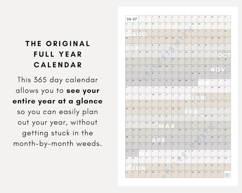 2026-2027 Academic Calendar | Year Planner, Digital Download, School ...