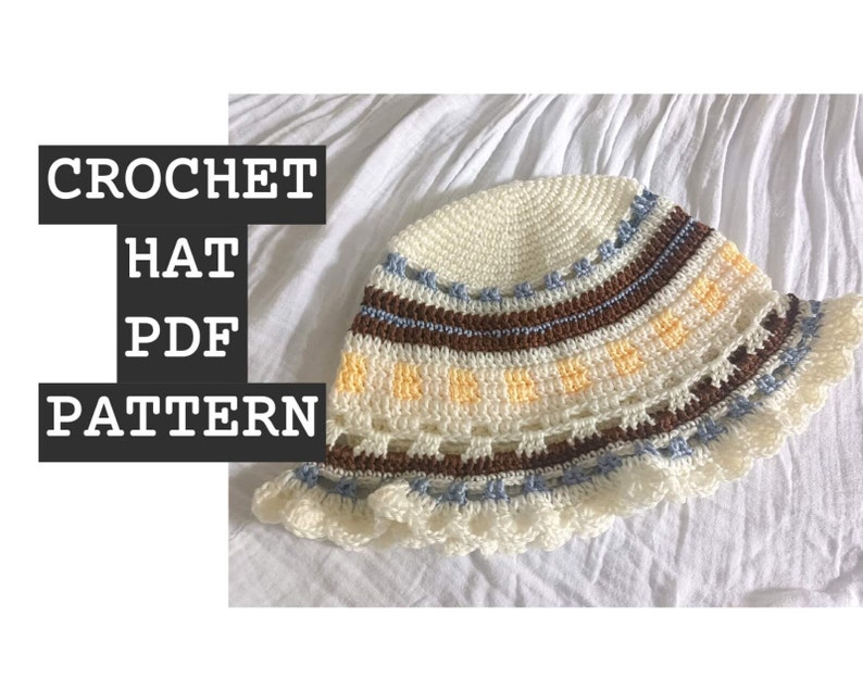 Easy Crochet Bucket Hat Pattern in PDF File, Crochet Hat Pattern - Etsy
