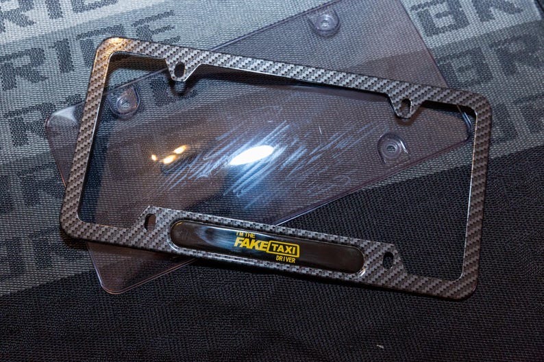 Fake Taxi Driver License Plate Frame Aluminum - Etsy