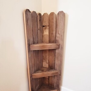 Barnwood Corner Shelf - Etsy