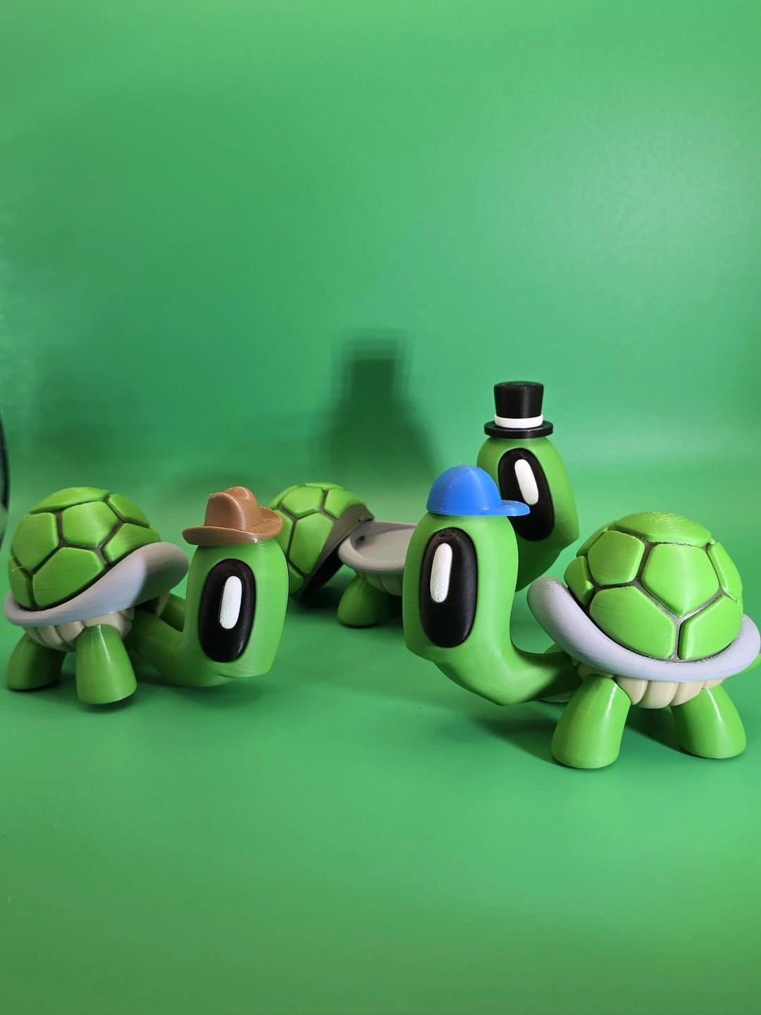 Blob Lab 3d Printed Posable Turtle With Storage and Hats - Etsy