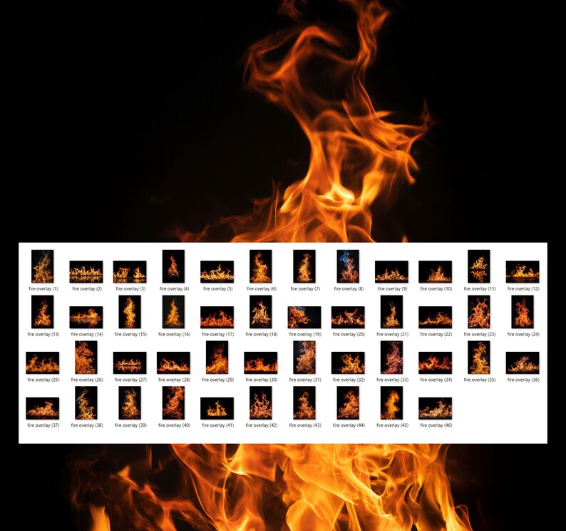 45 Fire Effect Photo Overlays, Flames Photography, Sports Overlay ...