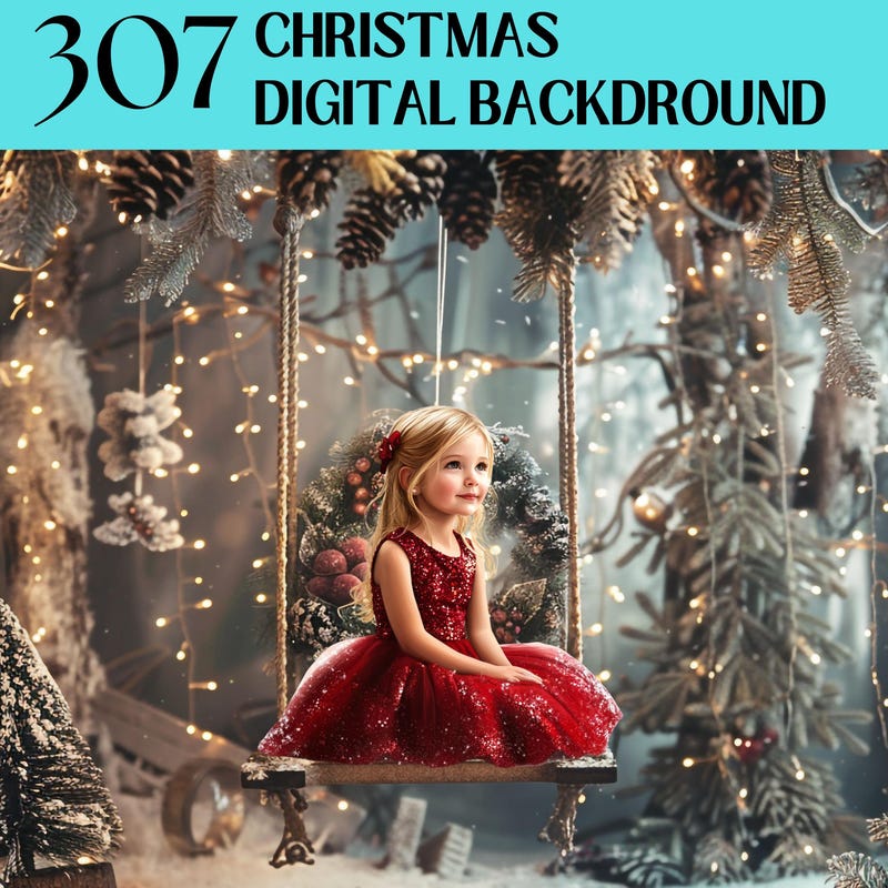 Christmas Digital Backdrop - Etsy