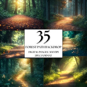 35 Forest Path Digital Backdrop, Forest Backdrop, Forest Path Backdrop ...
