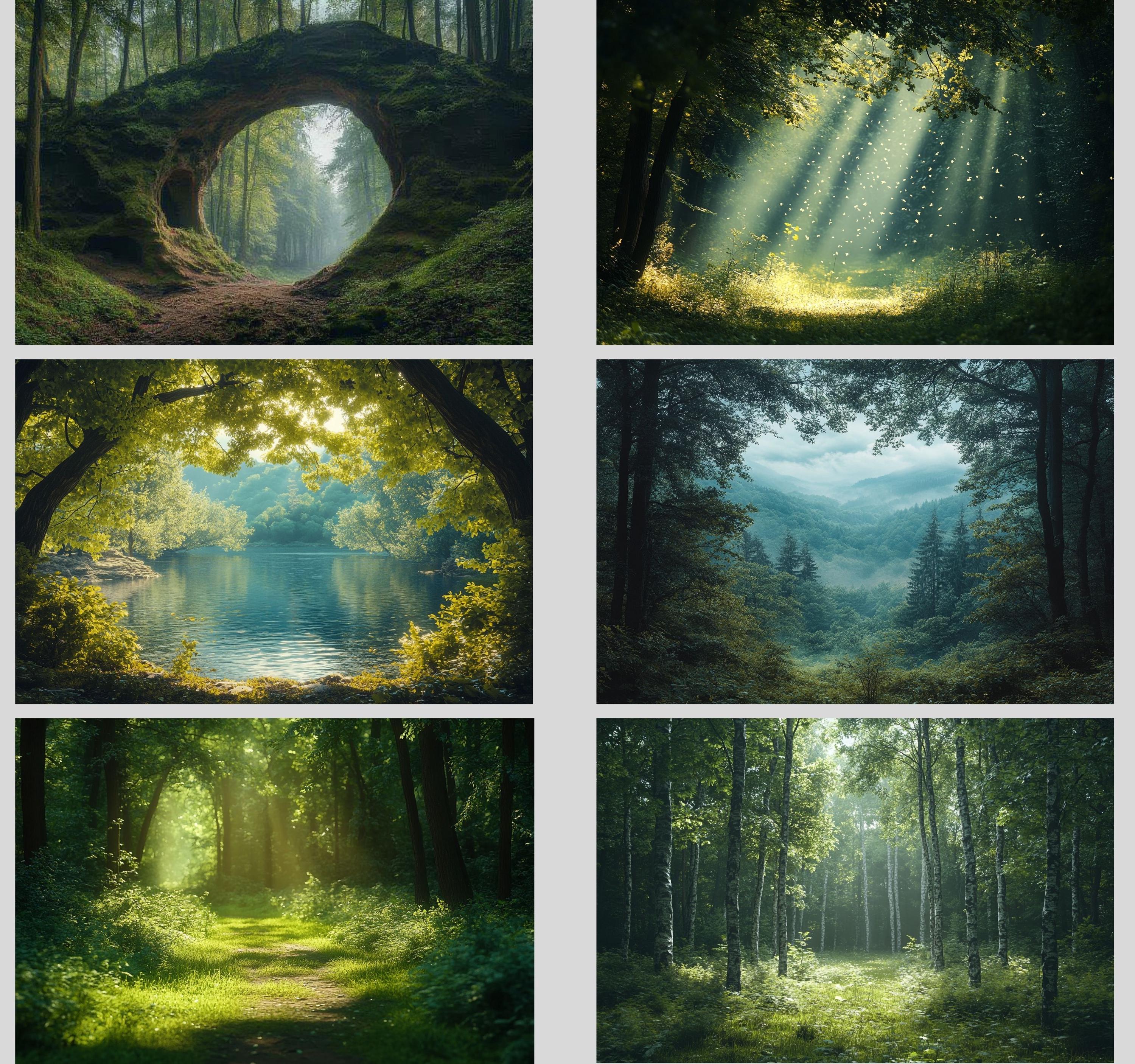 55 Summer Forest Digital Backdrop, Forest Backdrop, Forest Path ...