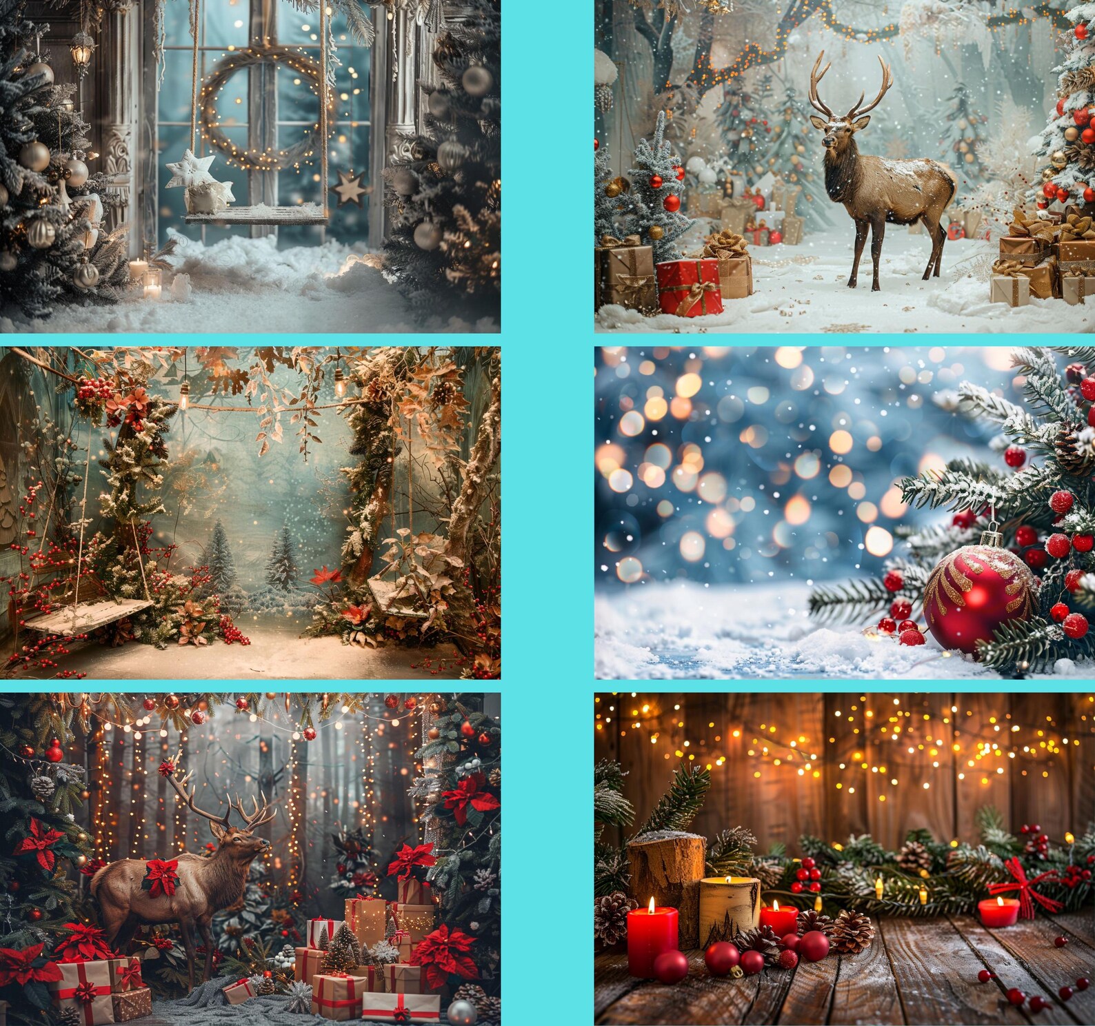 230 Christmas Digital Backdrop Bundle, Christmas Background Photography ...