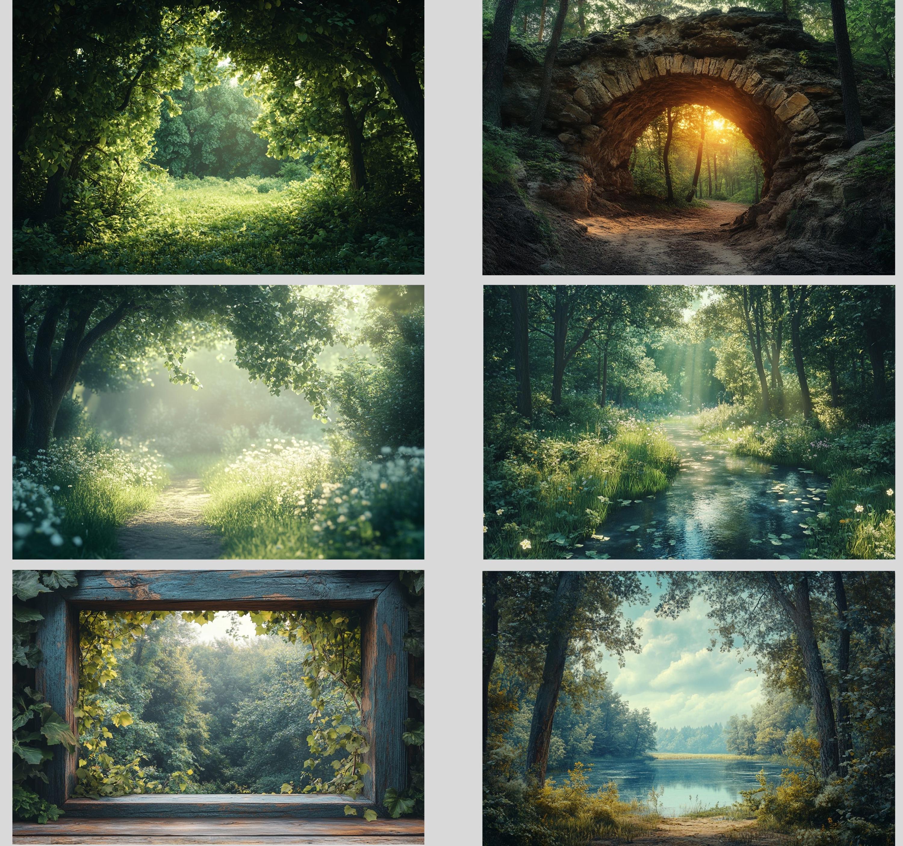 55 Summer Forest Digital Backdrop, Forest Backdrop, Forest Path ...