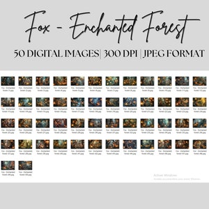 Fox Digital Background, Enchanted Forest Digital Backdrop, Fairy Forest ...