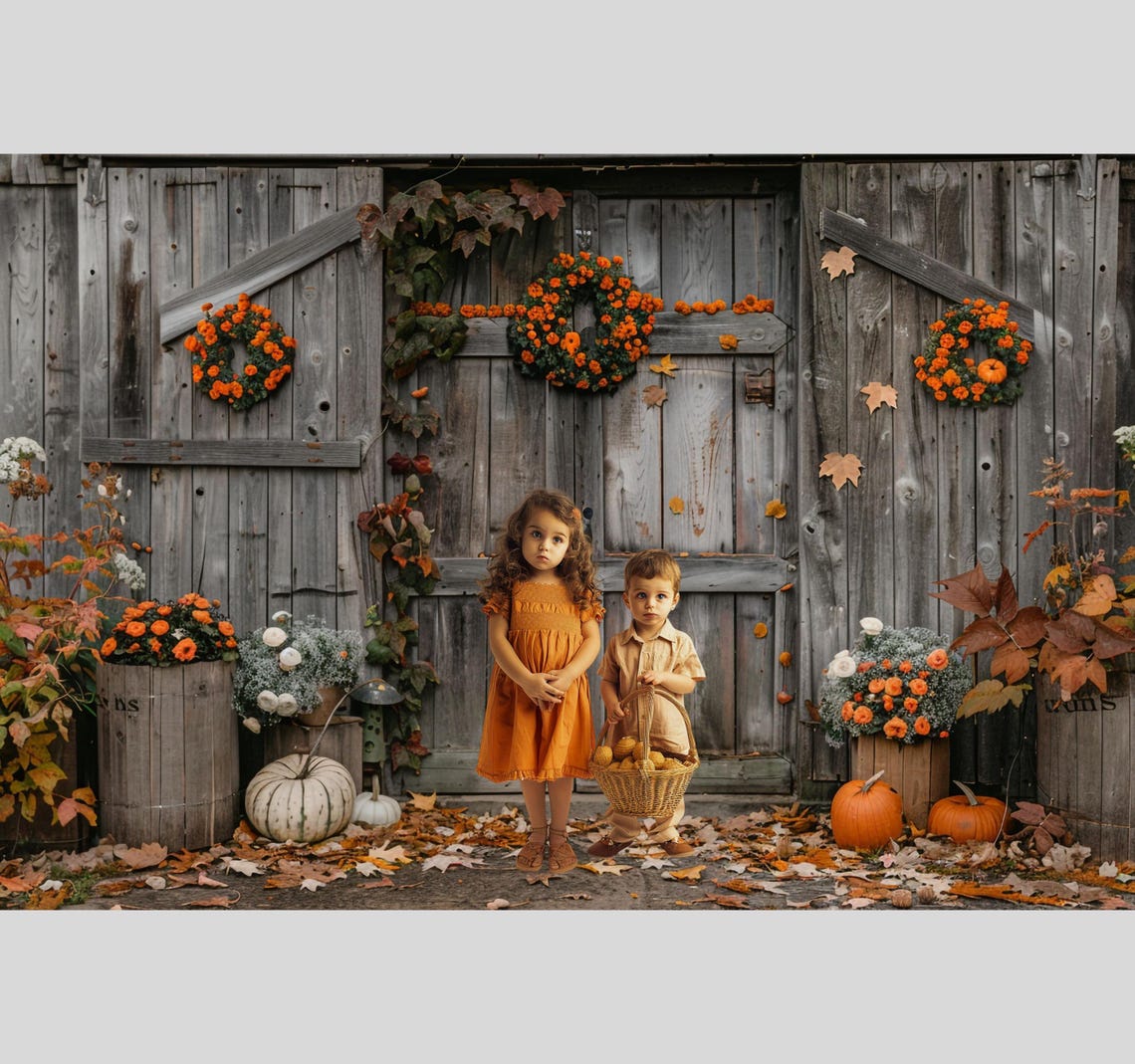 48 Fall Printable Backdrop for Photography Composites, Autumn Pumpkin ...