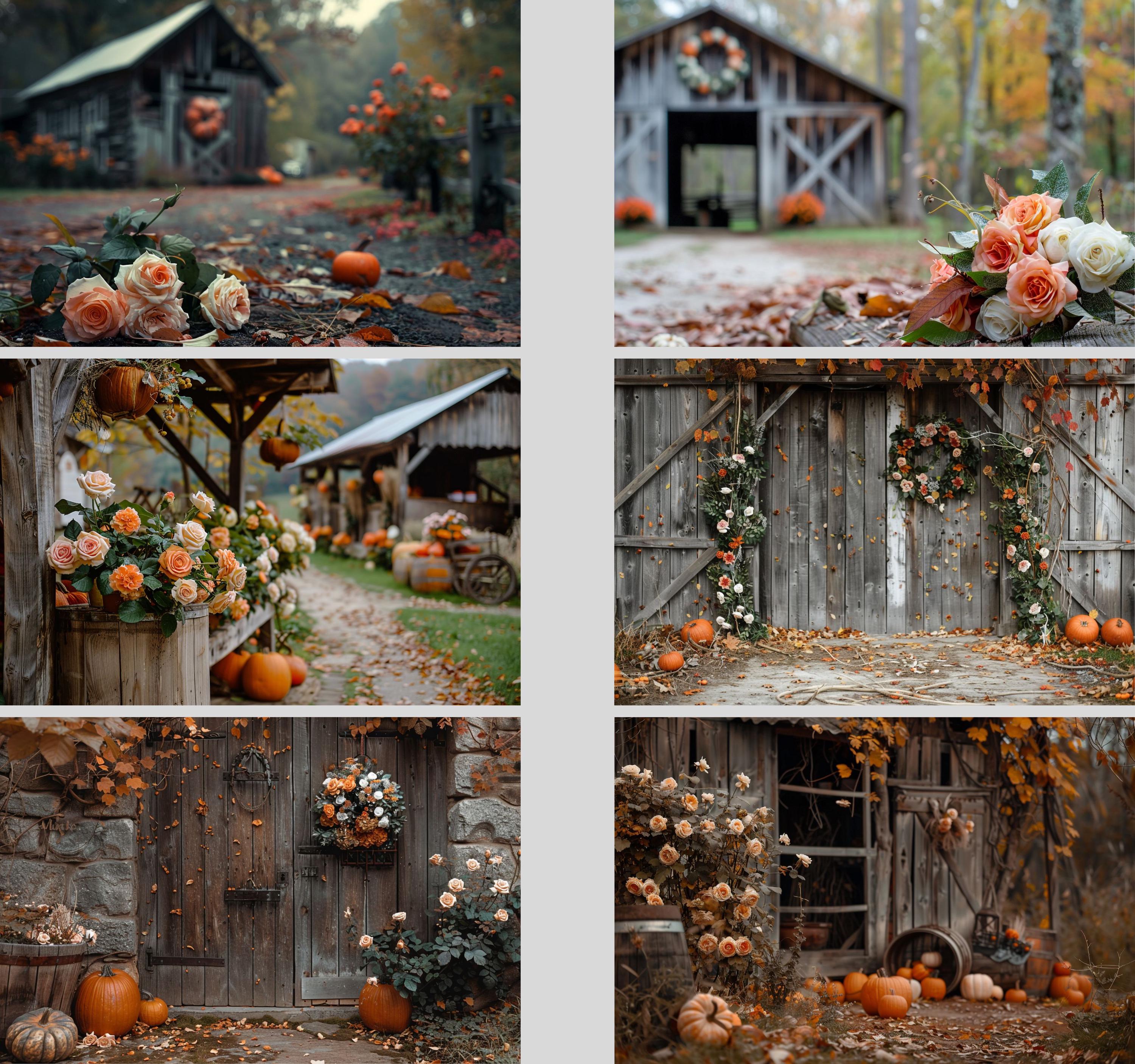 48 Fall Printable Backdrop for Photography Composites, Autumn Pumpkin ...
