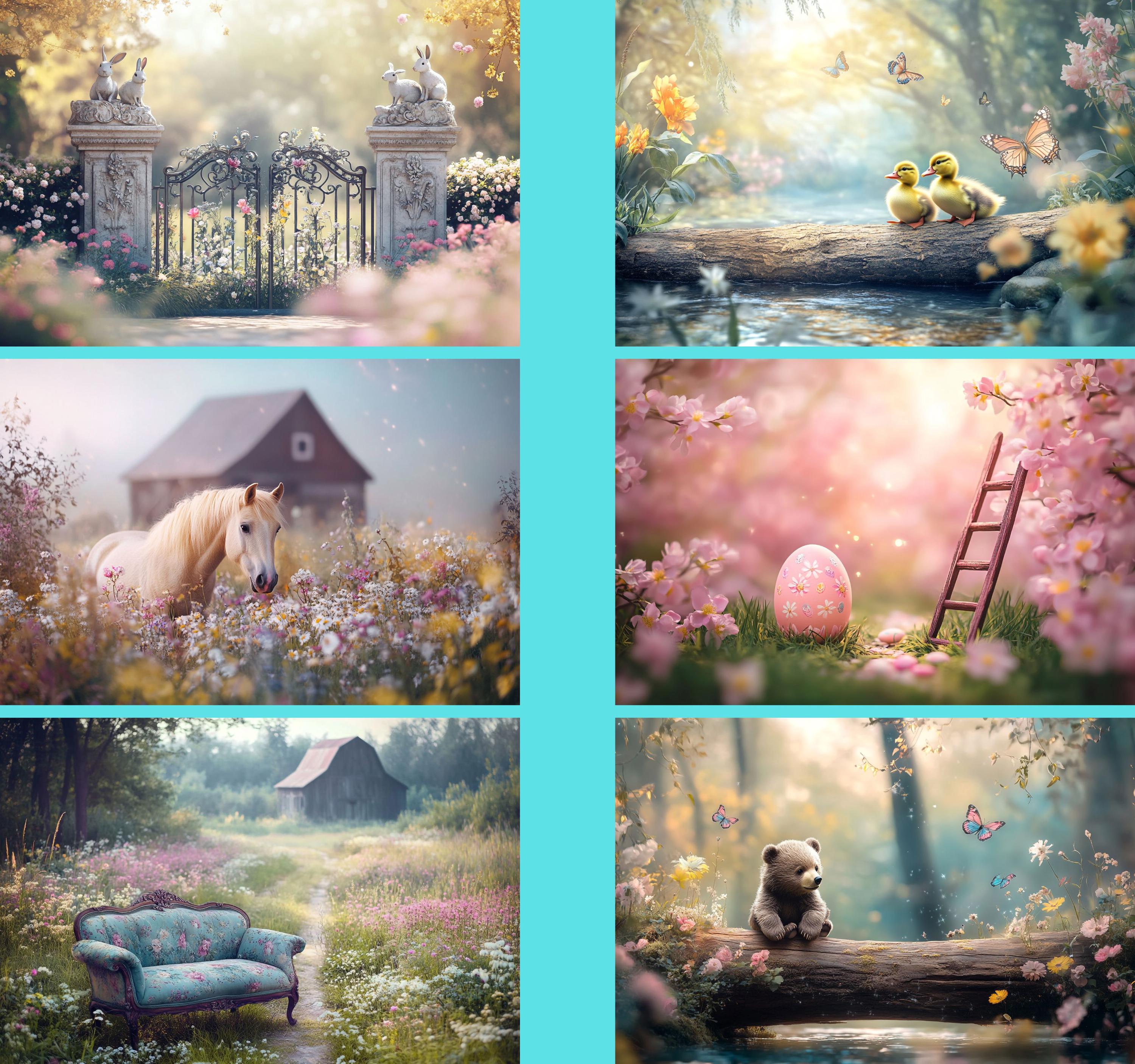 130+ Spring Easter Photography Backdrops, Nature Studio Portrait ...