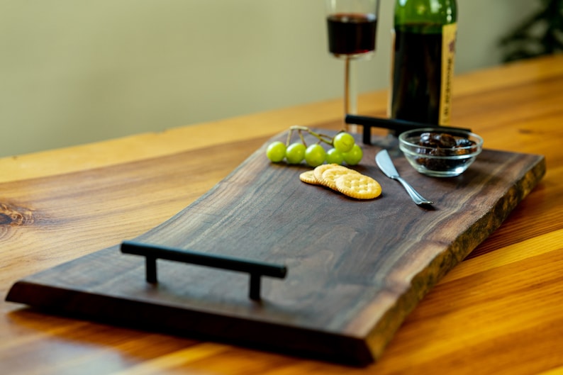 Live Edge Walnut Charcuterie Board – Rustic Charcuterie Board, Cheese ...