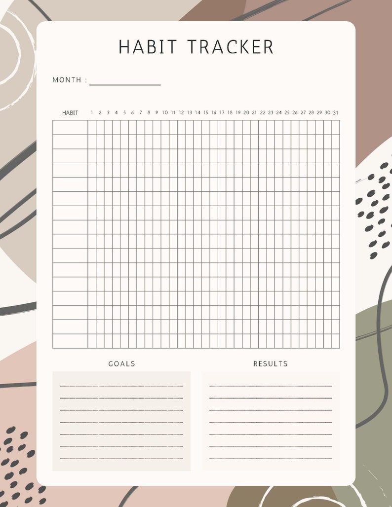 Habit Tracker - Etsy