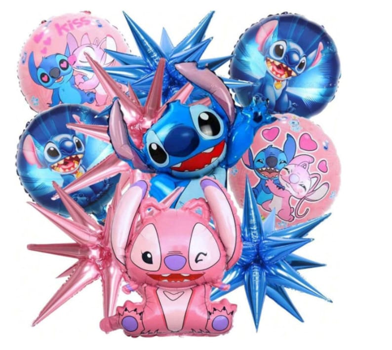 Cartoon Lilo & Stitch Themed Aluminum Foil Balloon Set Perfect for ...