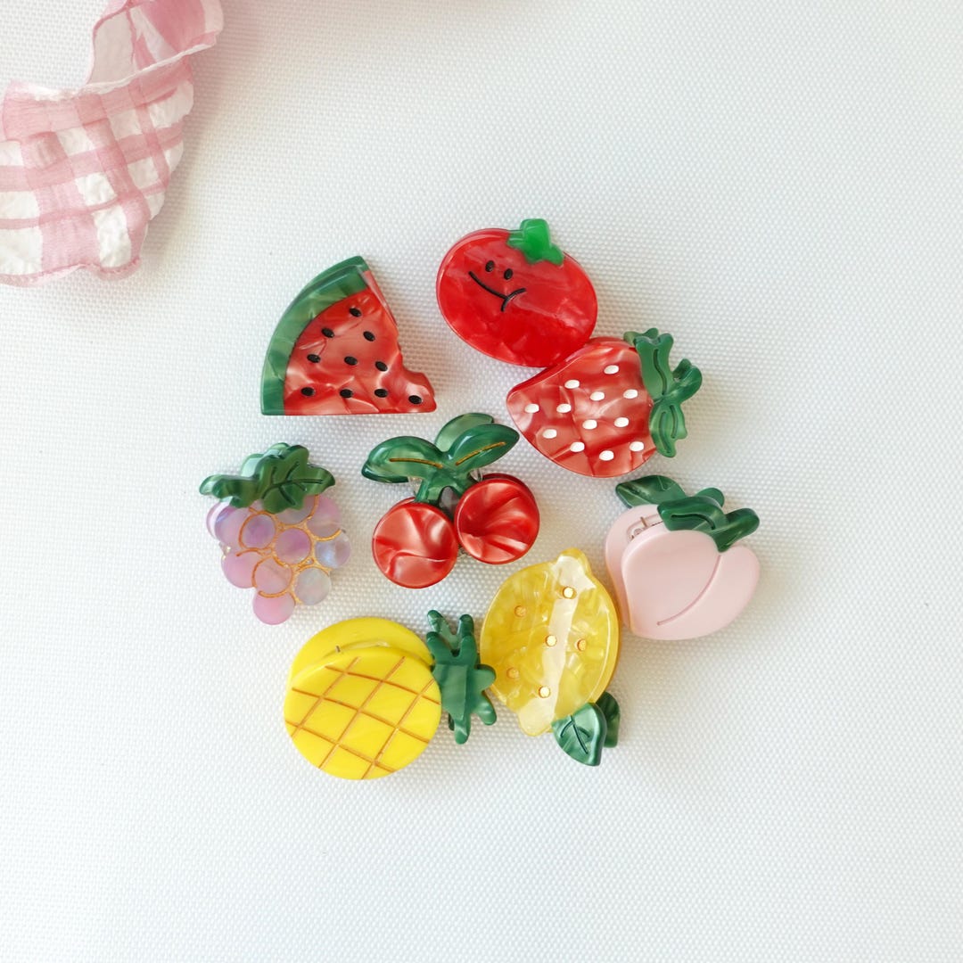 Kawaii Fruit Hair Clips Cute Fruit-themed Hair Accessories for Girls ...