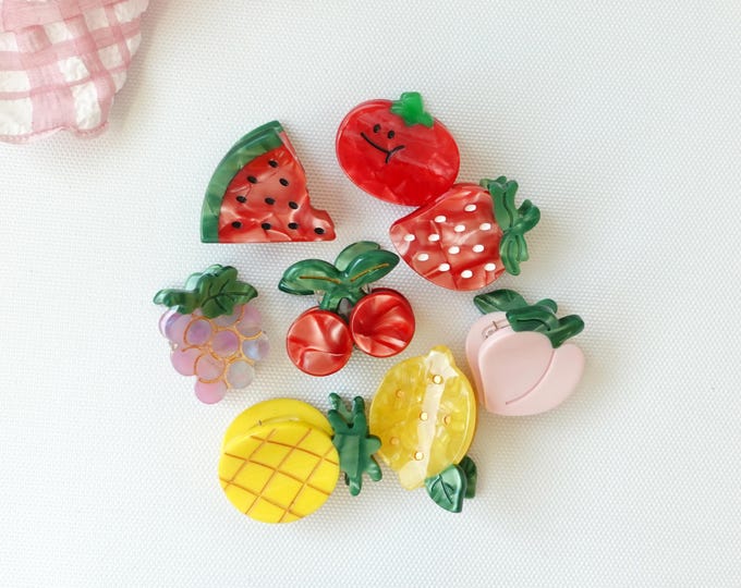 Kawaii Fruit Hair Clips| Cute Fruit-themed Hair Accessories for Girls ...