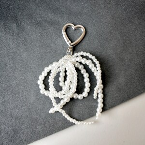Pearl Tassel Bag Charm Keychain| Unique Accessory for Purses and Keys ...