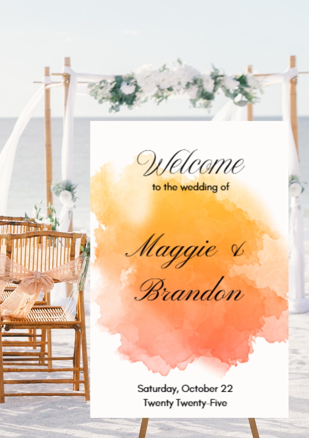 Wedding Welcome Sign Template, Welcome Poster, Modern Editable DIY ...