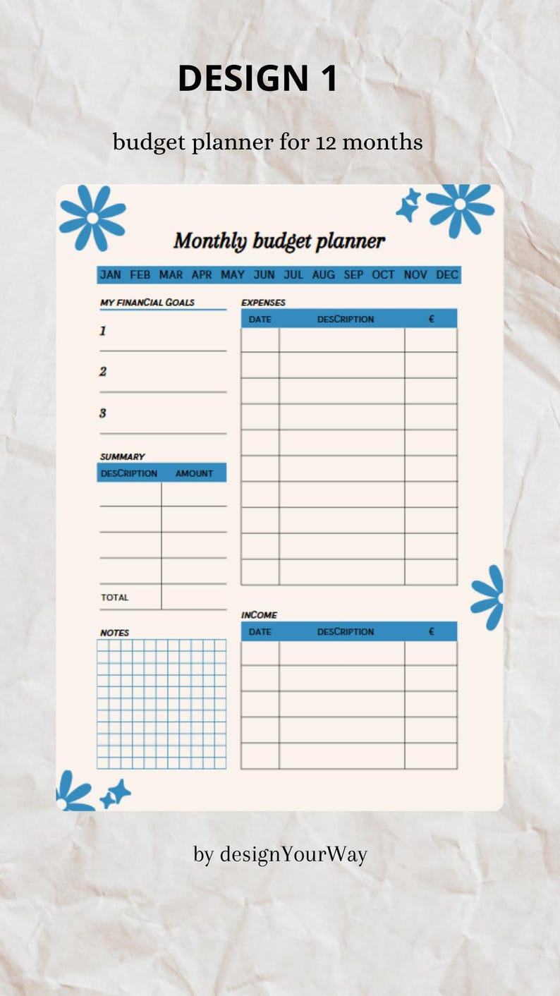Customizable Budget Planners for 12 Months – Organize Your Finances ...
