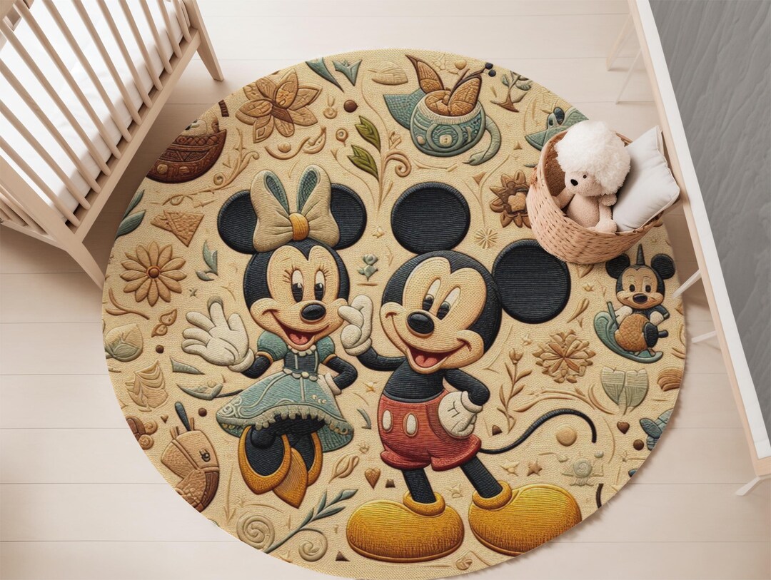 Mickey Mouse & Minnie Rug, Magical Rug, Gift for Girls, Kids Room Rug ...