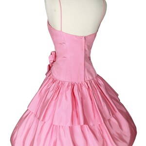 Vintage 80s Light Pink Spaghetti Strap Full Skirt Prom Party Dress XS ...