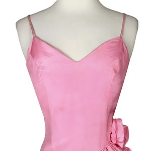 Vintage 80s Light Pink Spaghetti Strap Full Skirt Prom Party Dress XS ...