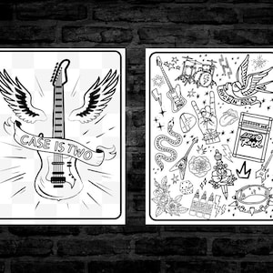 Personalized Bad Two the Bone Birthday Coloring Pages (PDF Pattern) - Etsy